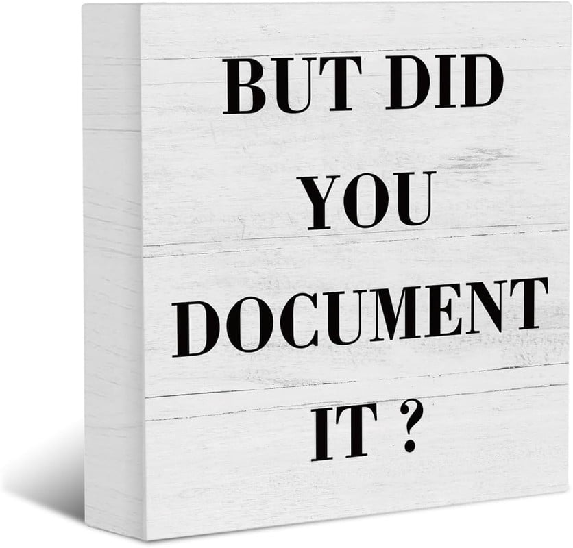 Wood Block Plaque Box Signs Rustic Farmhouse Office Decor, Office Desk ...