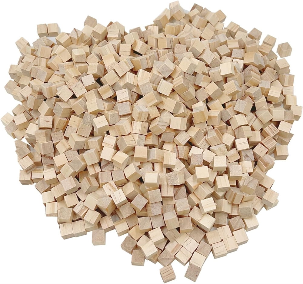 Wood Blocks for Crafts,Natural Wooden Cubes,Unfinished Wood Blocks ...