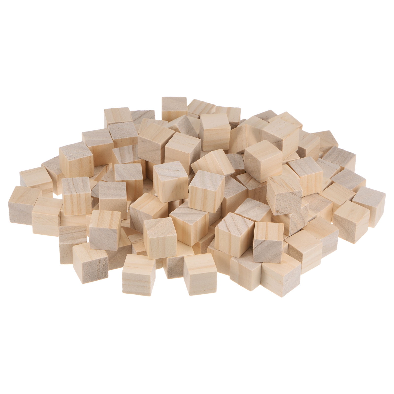 Wood Blocks for Crafts, 3/4 Inch Unfinished Wooden Cube Pine Wood Block ...