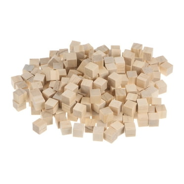 Unfinished Wood Cubes 3 inch, Pack of 10 Large Wooden Cubes for Wood ...