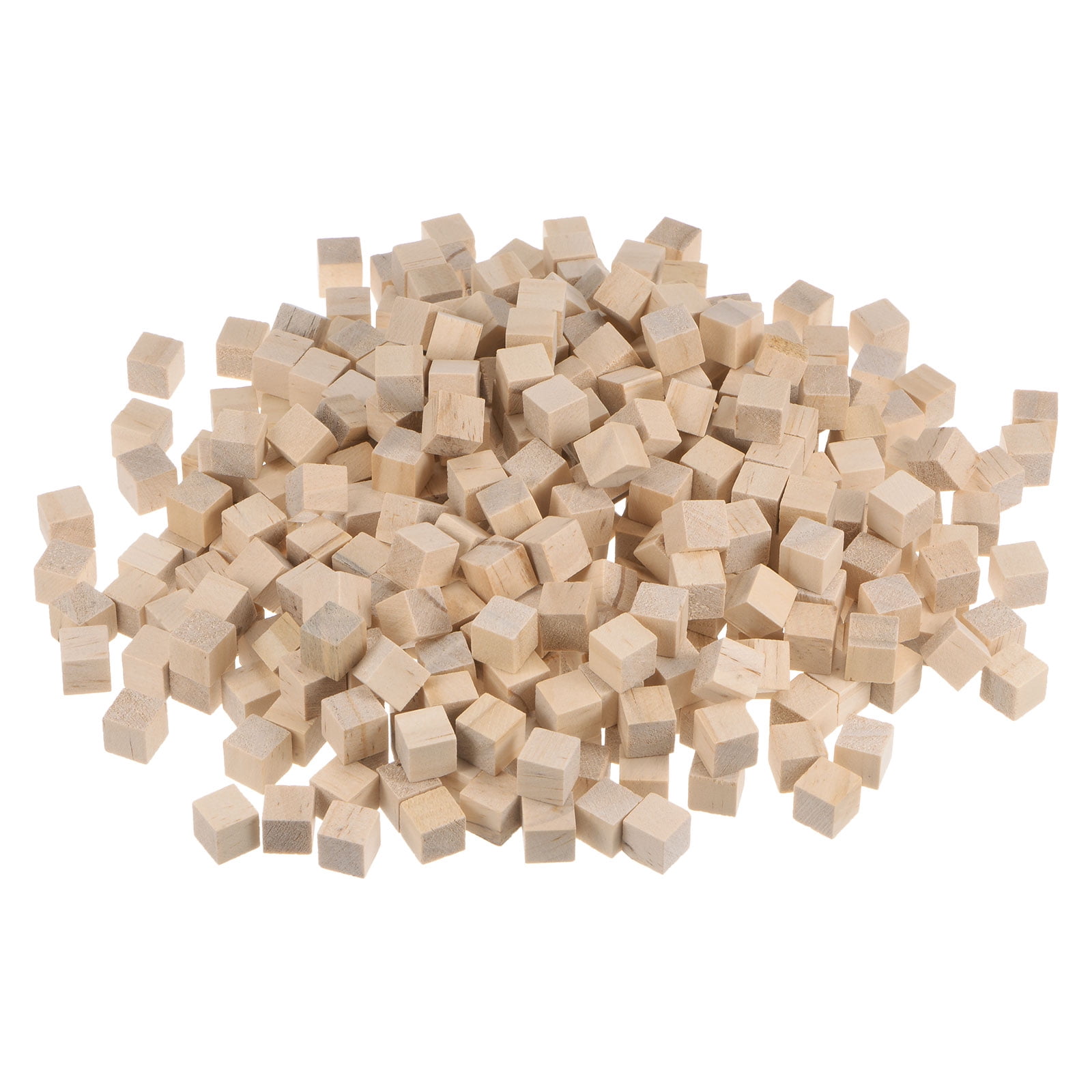 Wood Blocks for Crafts, 3/8 Inch Unfinished Wooden Cube Pine Wood Block ...