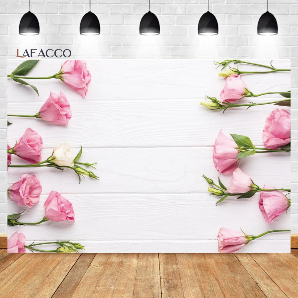 Wood Board Floral Backdrop Purple Flowers Plank Wedding Birthday Party ...