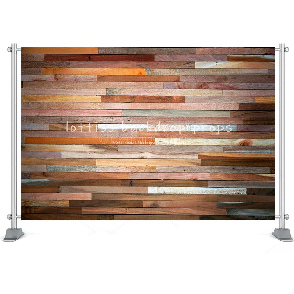 Wood Board Themed Background Cloth For Photography Baby Birthday Party ...