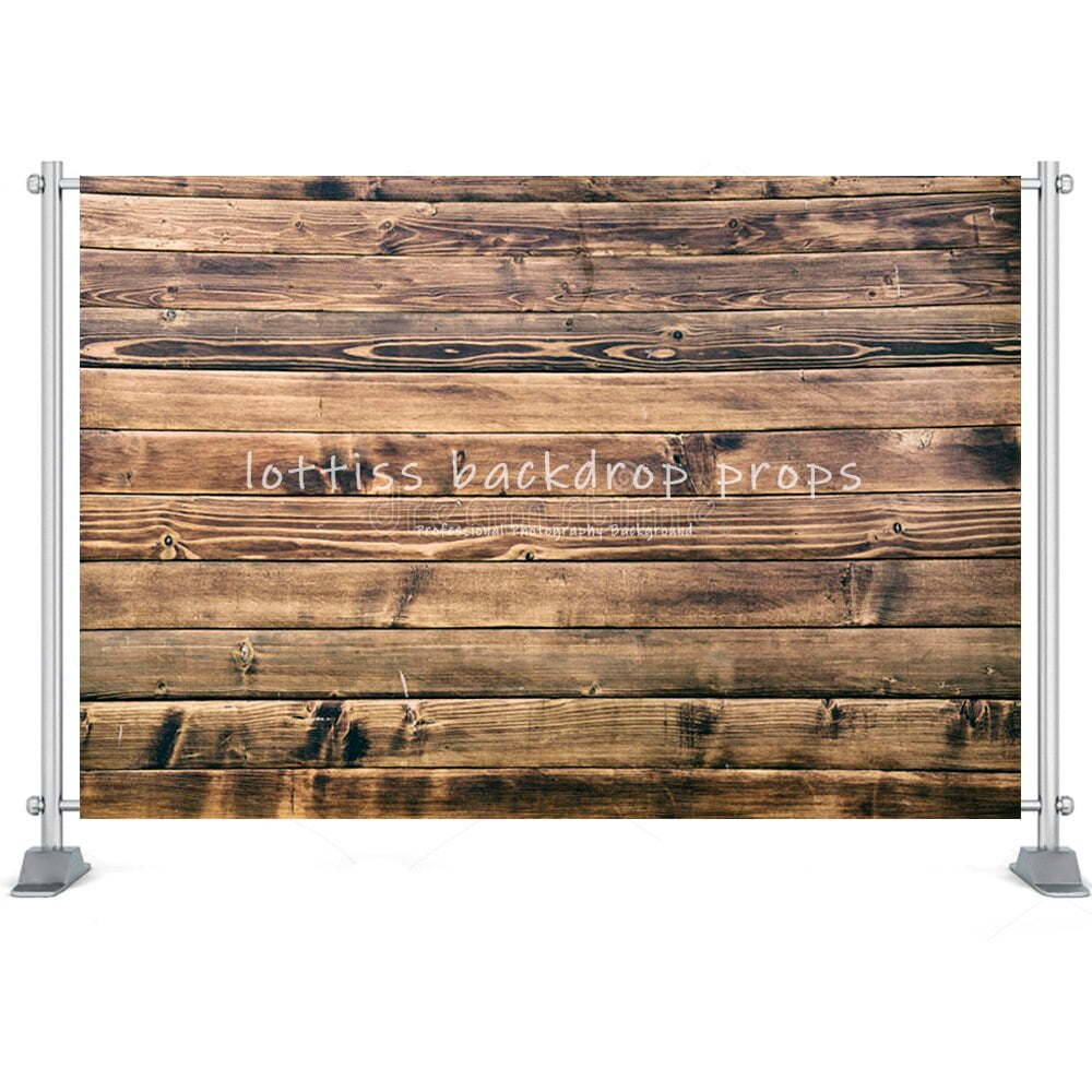 Wood Board Themed Background Cloth For Photography Baby Birthday Party ...