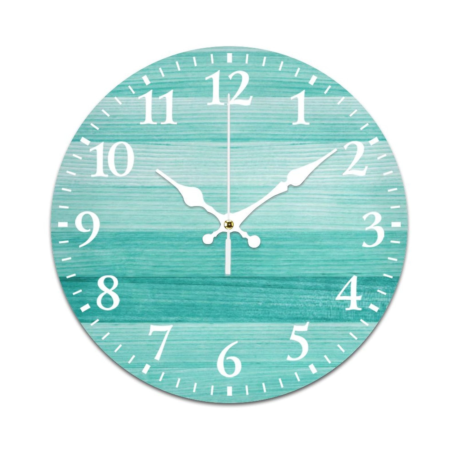 Wood Board With Horizontal Lines Printed Wall Clock Modern Design ...