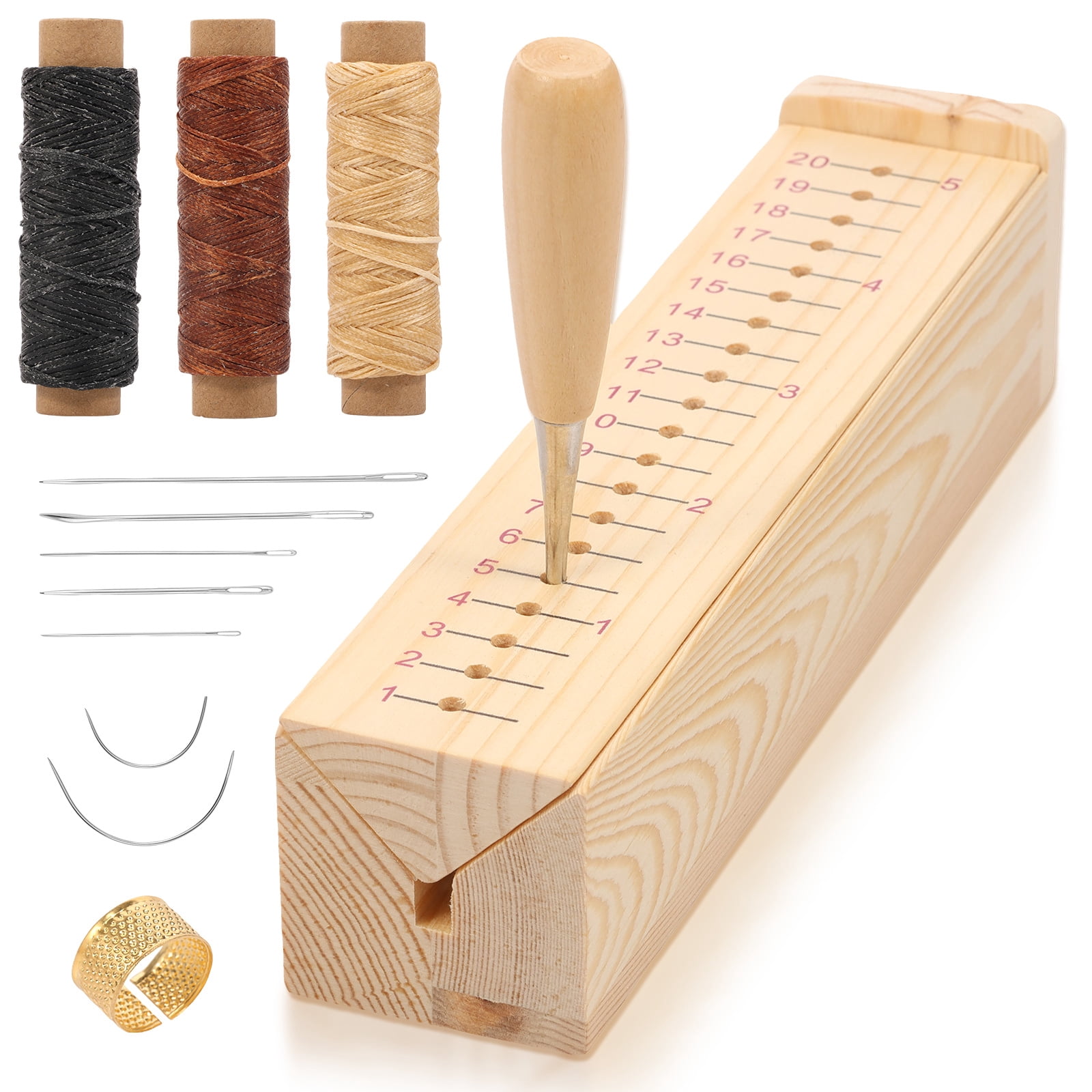Wood Book Binding Cradle with Awl Portable Bookbinding Punching Cradle ...