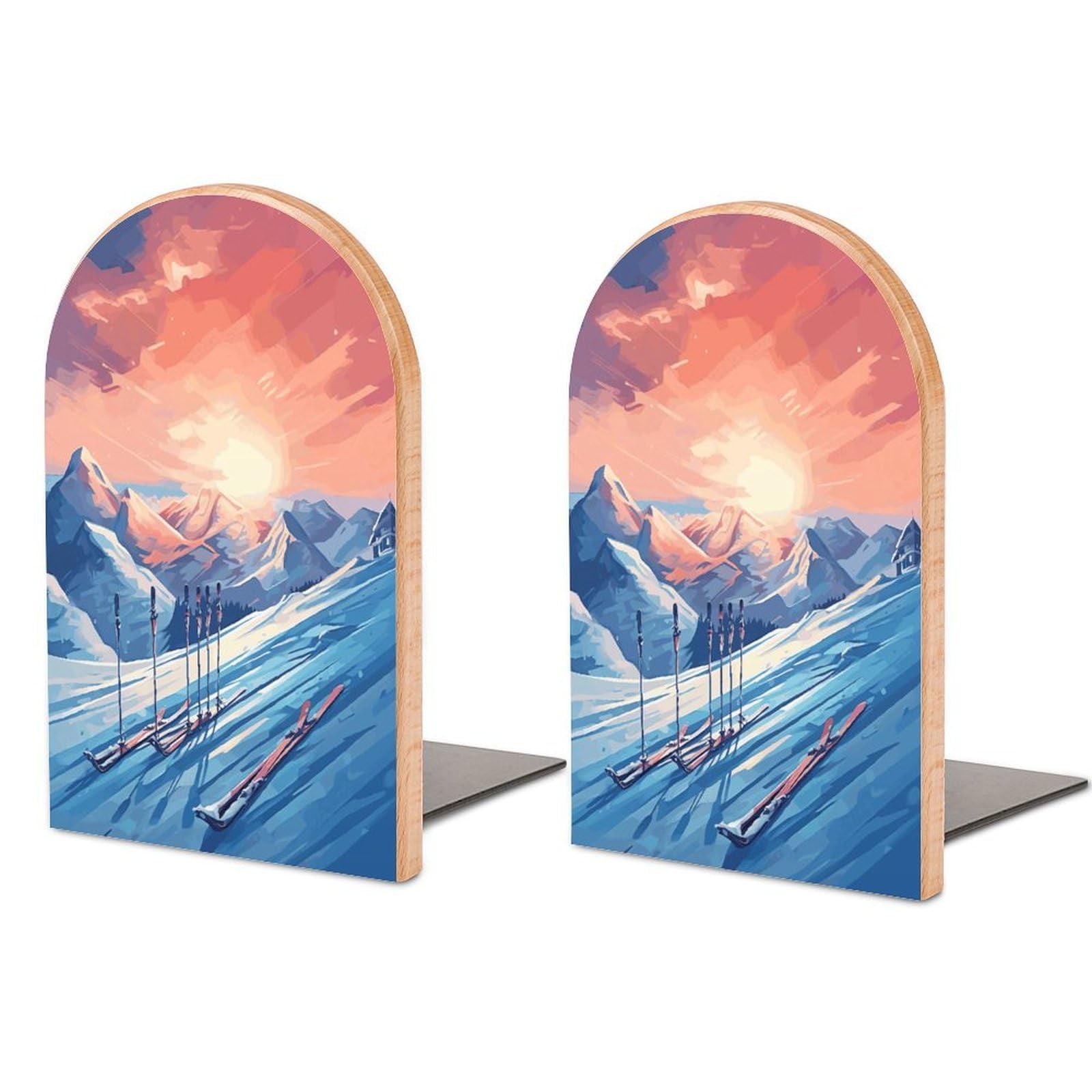 Wood Book Ends for Shelves,Smiley Face Unique BookEnds Book Holder ...