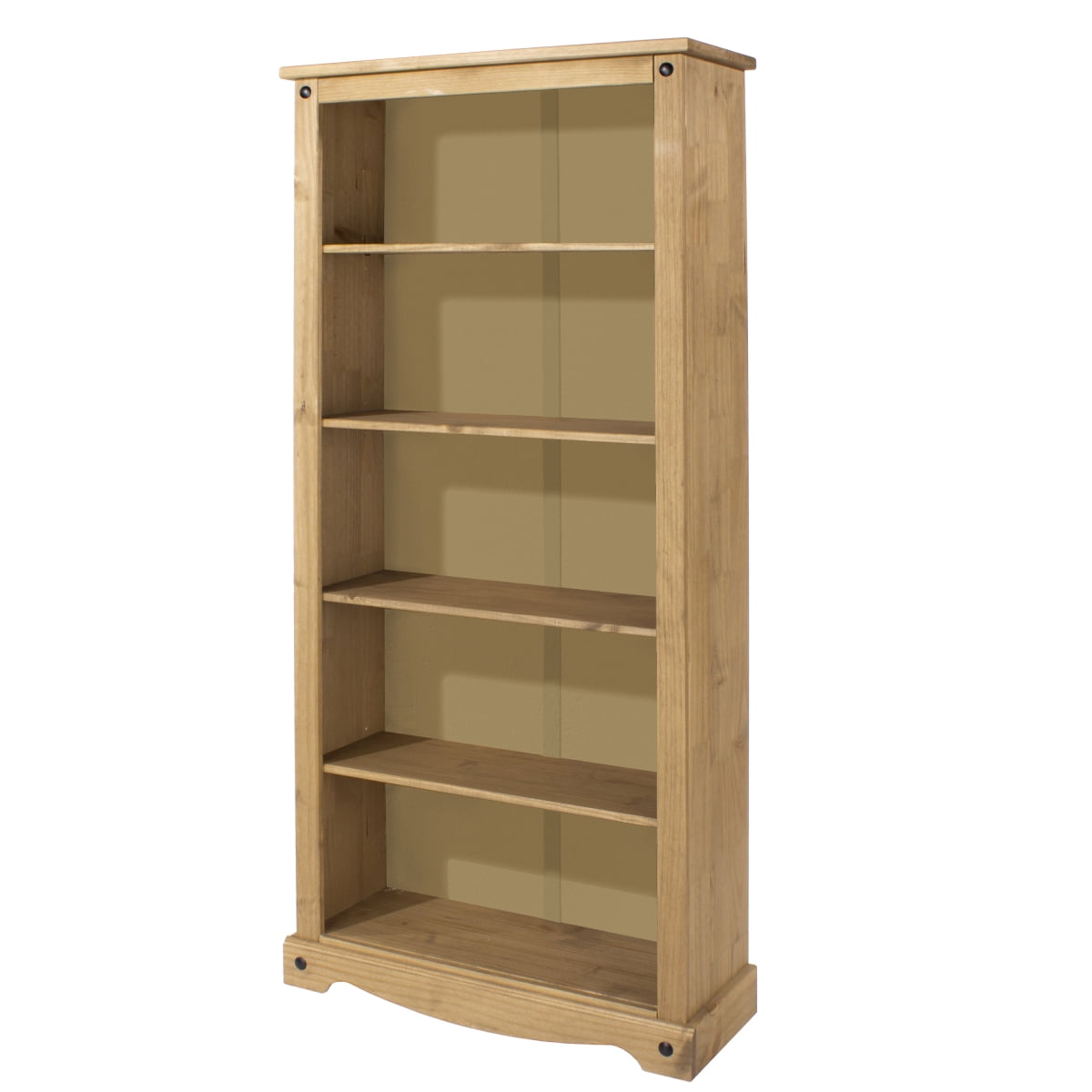 Wood Bookcase 5 Shelf Corona | Furniture Dash - Walmart.com