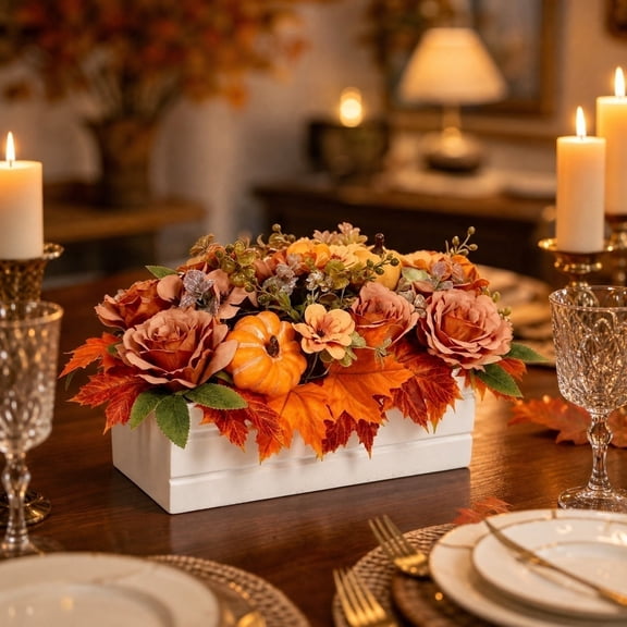 Wood Box Centerpiece