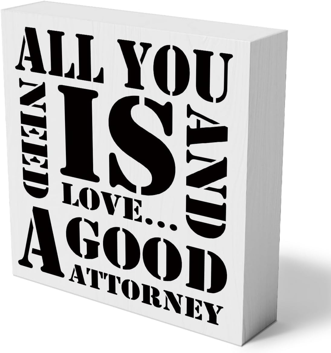 Wood Box Sign 5x5 Inch Attorney Wooden Box Sign Home Office Wall Decor ...