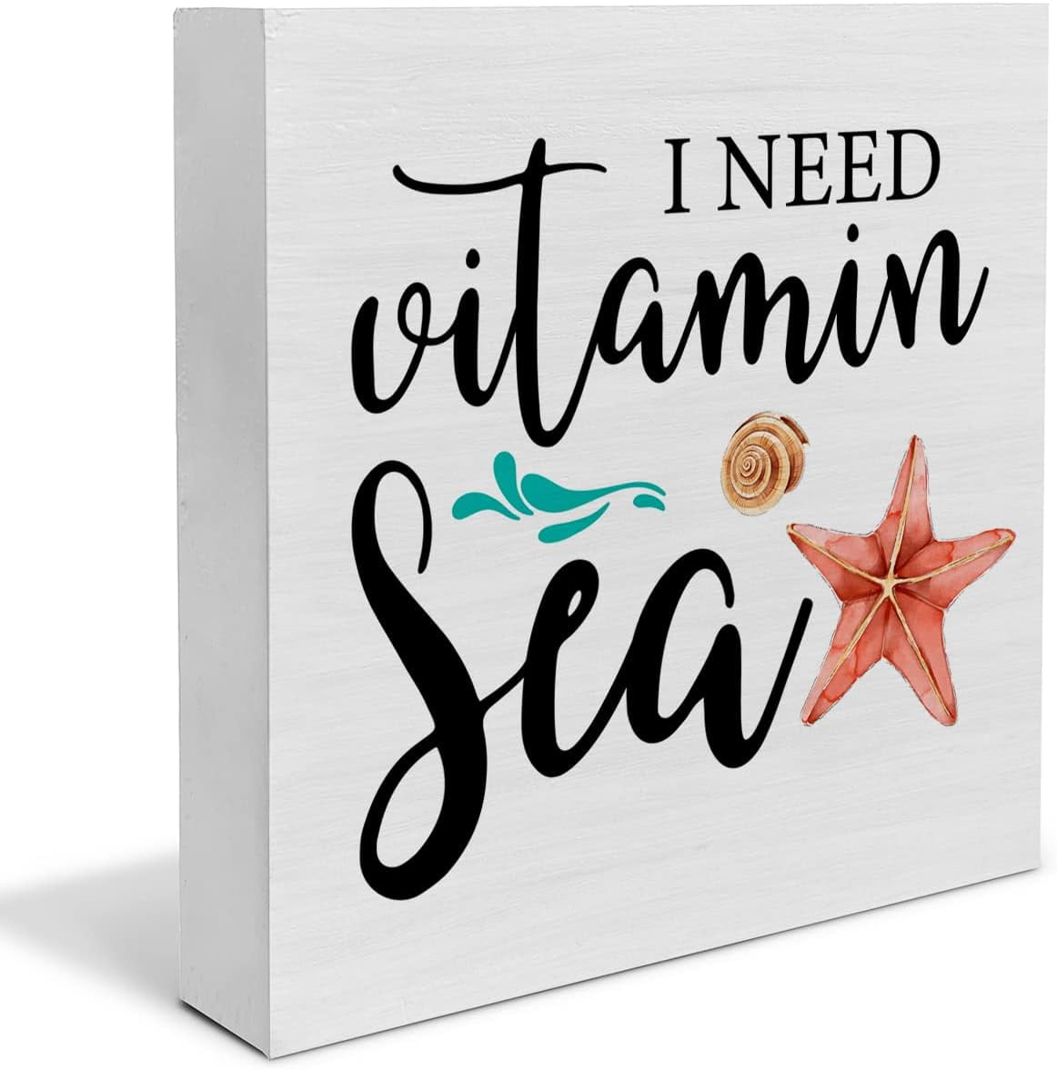 Wood Box Sign 5x5 Inch Beach Wood Box Sign Decor Desk Sign I Need ...