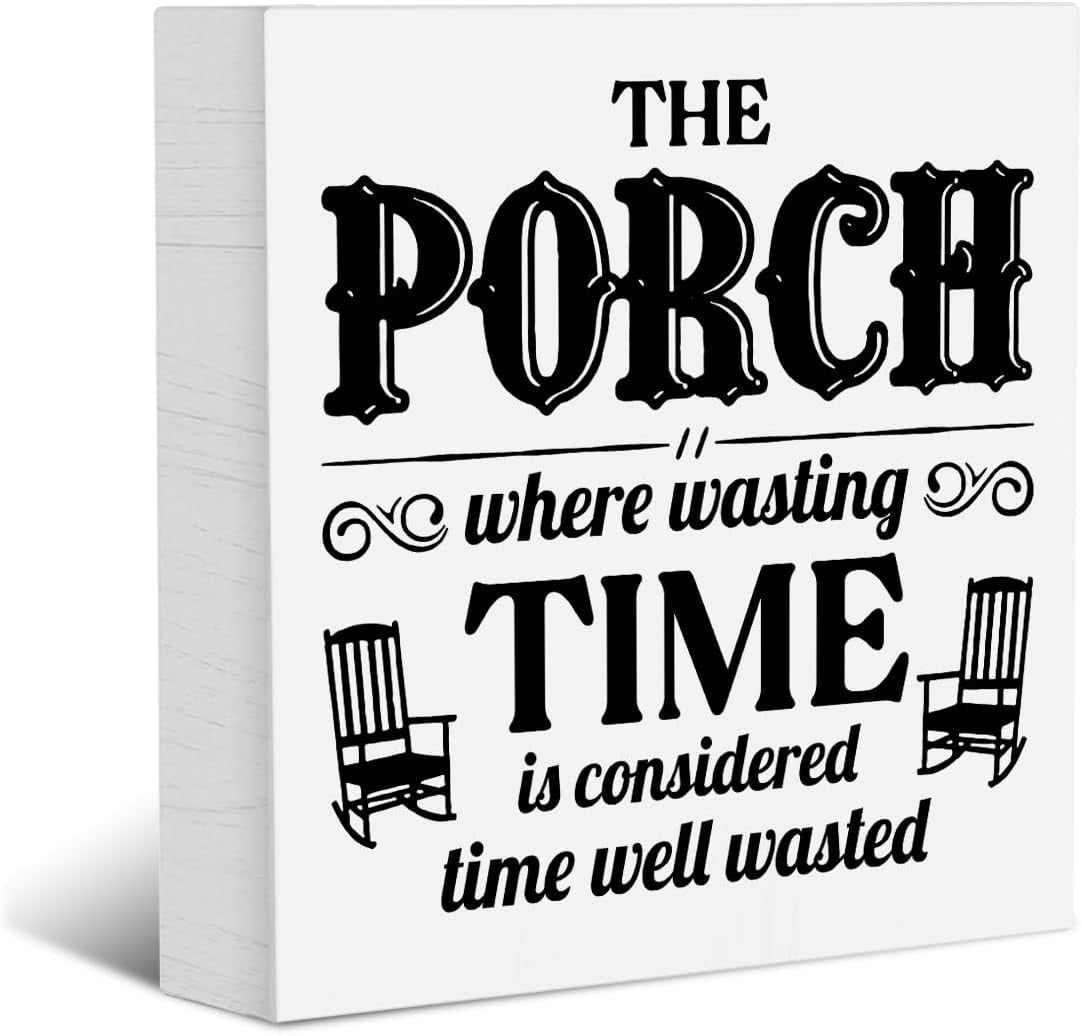 Wood Box Sign 5x5 Inch Country Porch Decor Wood Box Signs Home Decor ...