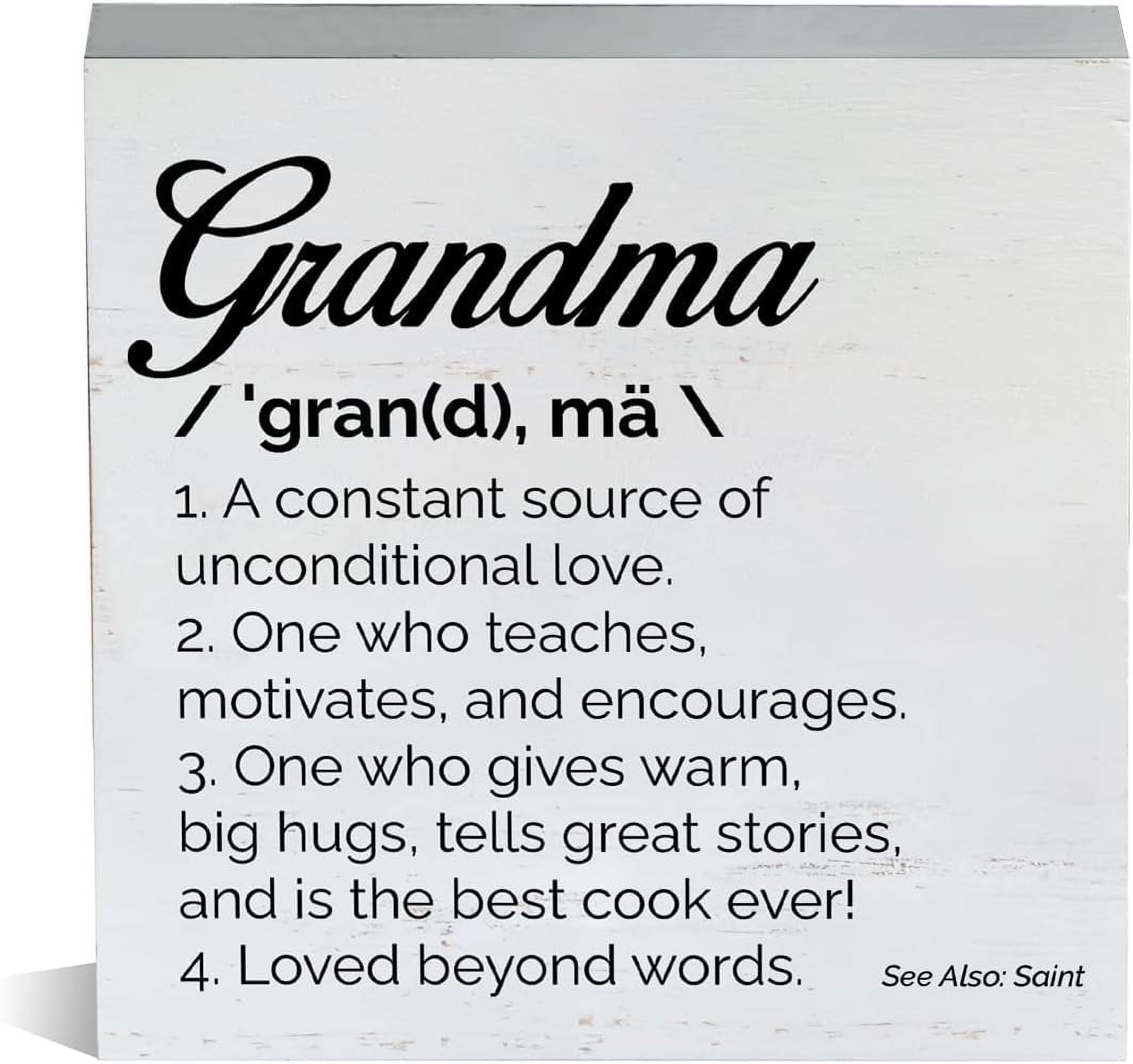 Wood Box Sign 5x5 Inch Farmhouse Grandma Definition Wooden Box Sign ...