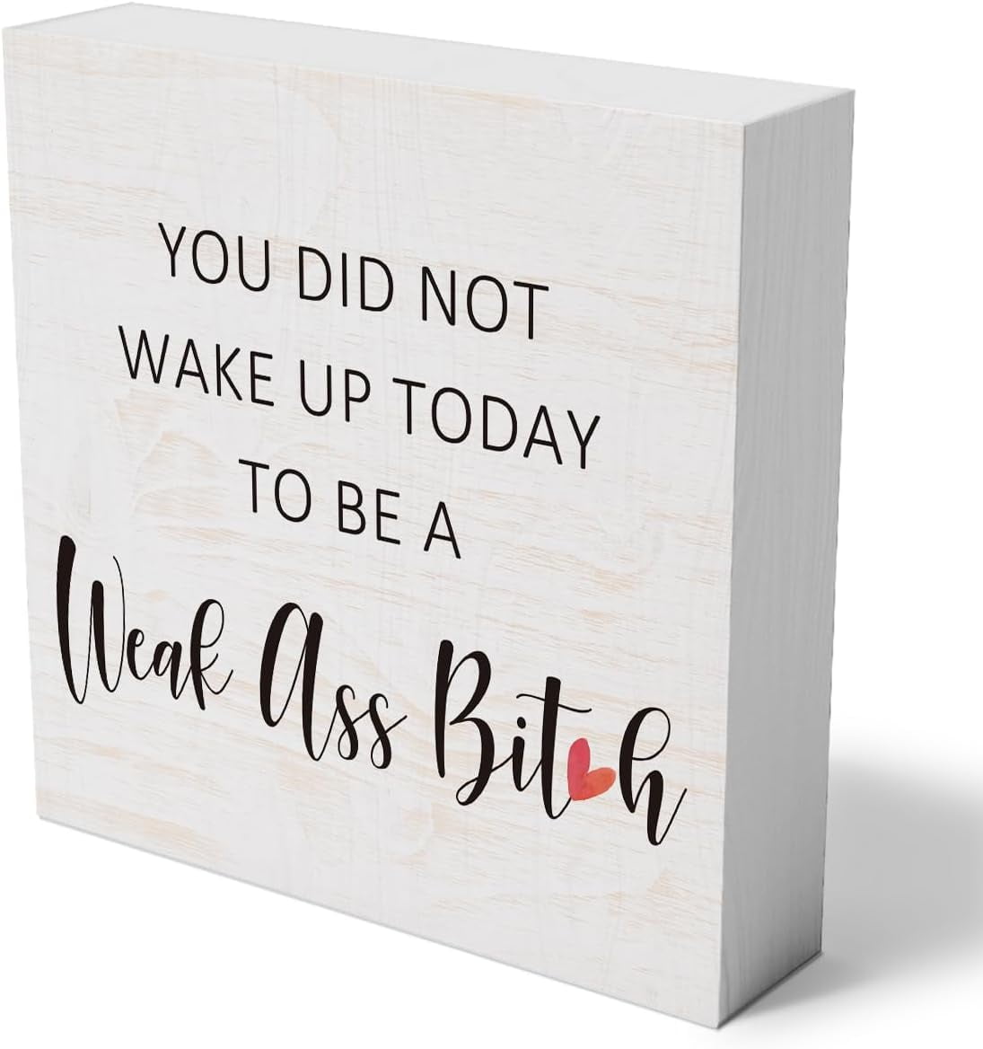 Wood Box Sign 5x5 Inch Funny Wooden Box Sign Decorative Motivational ...