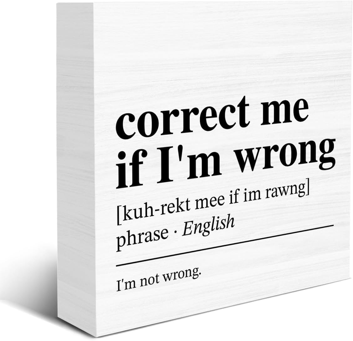 Wood Box Sign 5x5 Inch Humor Office Sayings Wooden Box Sign Just ...
