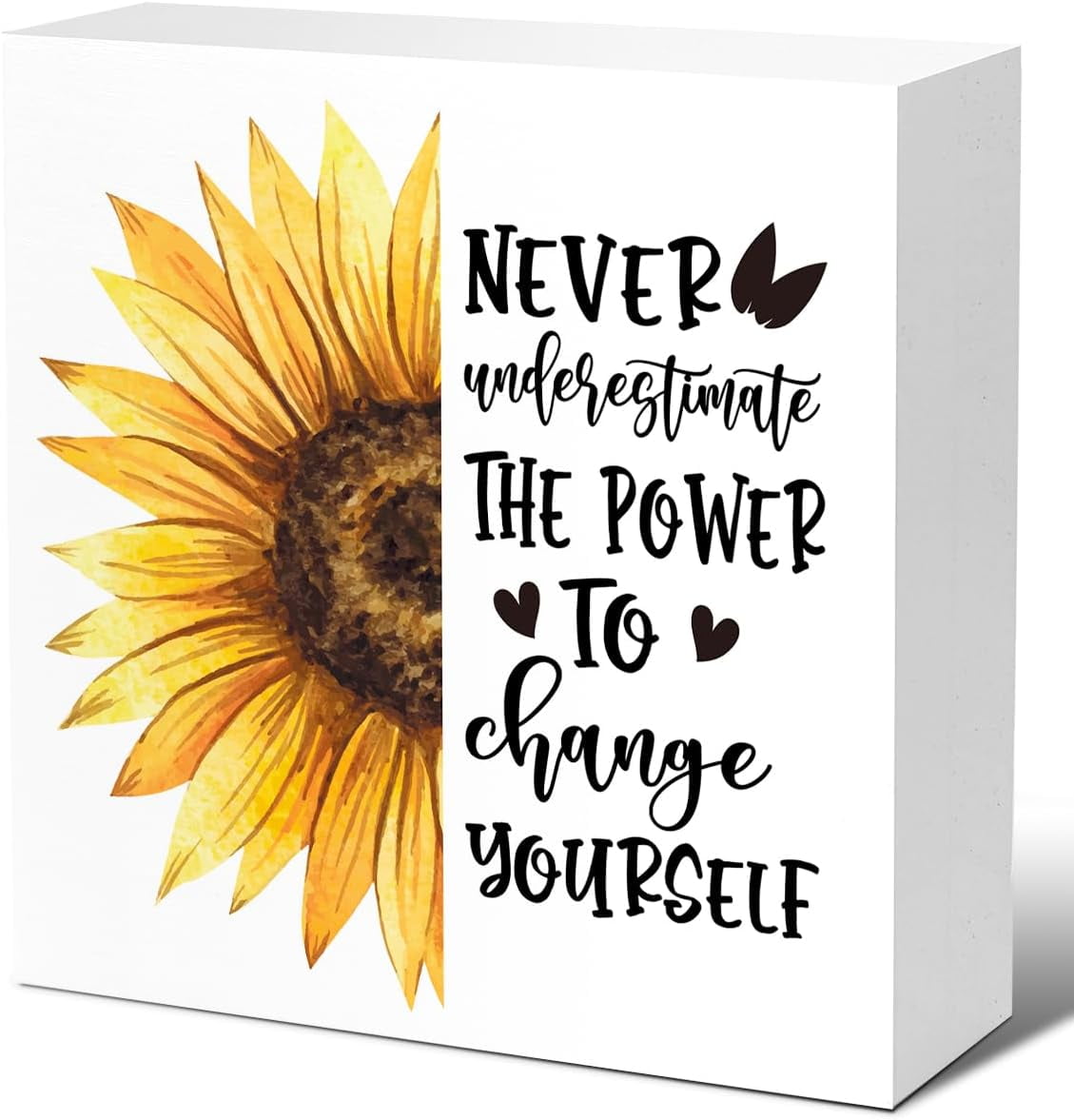 Wood Box Sign 5x5 Inch Inspirational Wood Block Signs Never ...