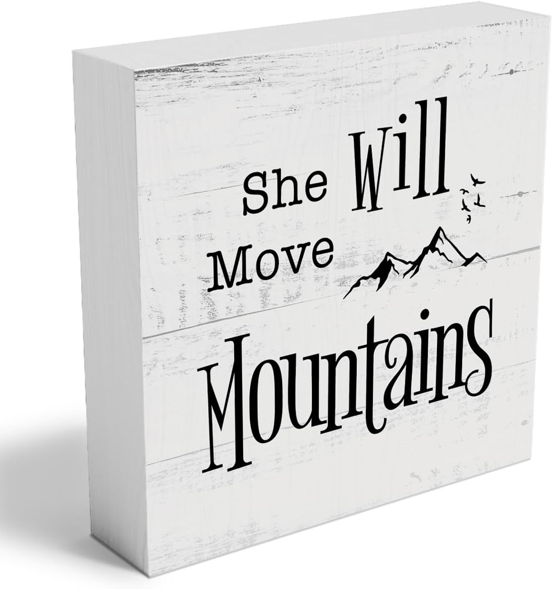 Wood Box Sign 5x5 Inch Inspirational Nursery Decor Farmhouse Wood Block ...