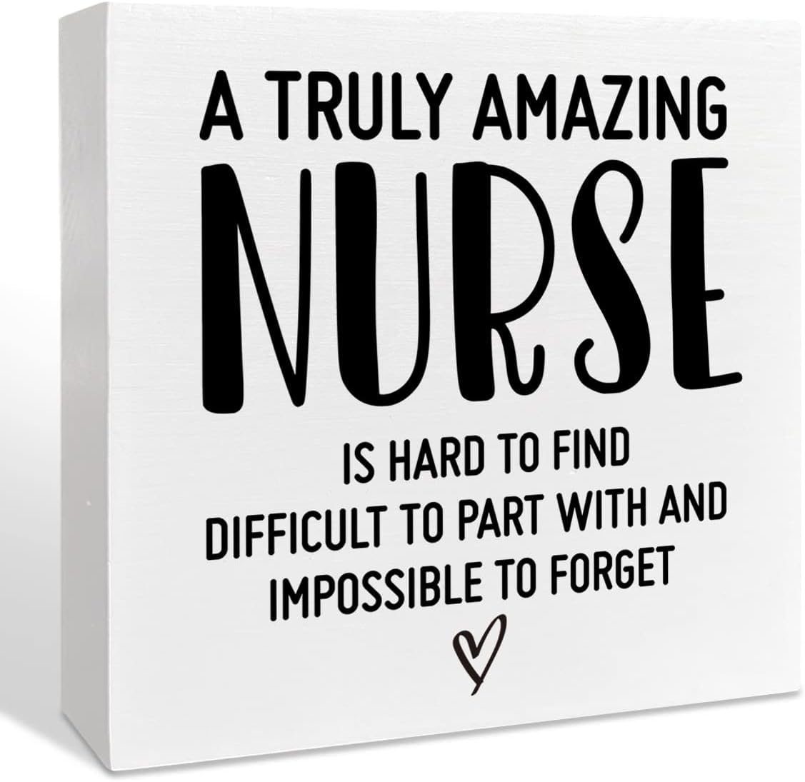 Wood Box Sign 5x5 Inch Nurse Thank You Appreciation Gifts A Truly ...