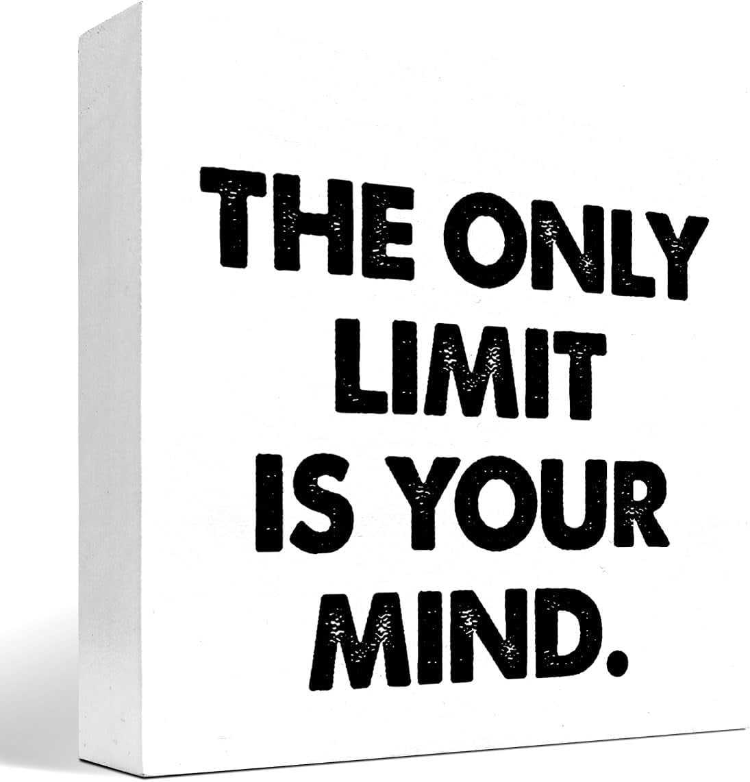 Wood Box Sign 5x5 Inch Positive Wood Box Sign Desk Decor The Only Limit ...
