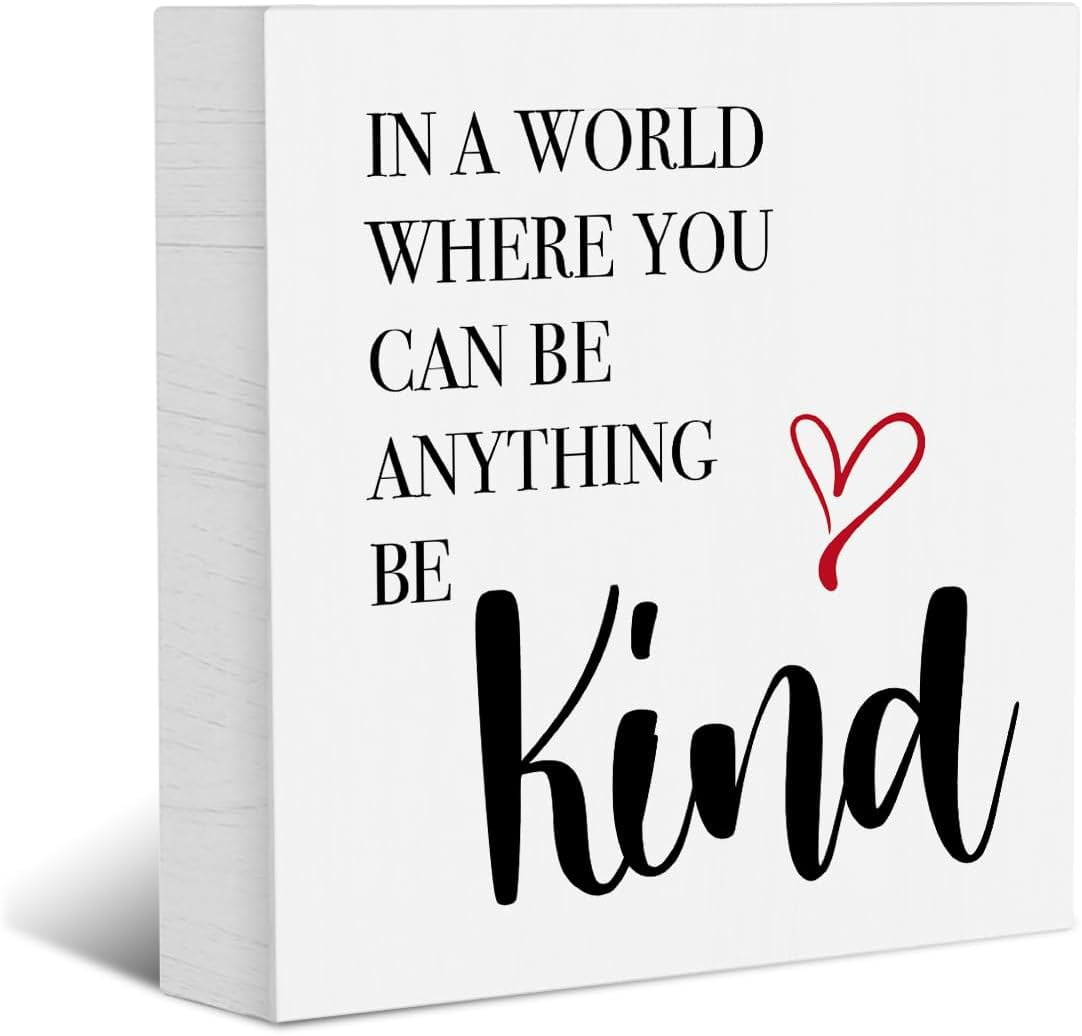 Wood Box Sign 5x5 Inch Quotes Decorative Signs Plaques Wooden Box Sign ...