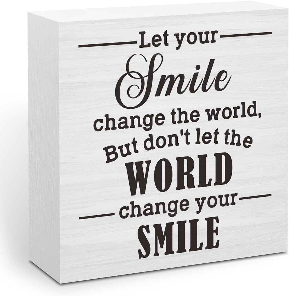 Wood Box Sign 5x5 Inch Quotes Home Office Decor Wooden Box Sign Decor ...