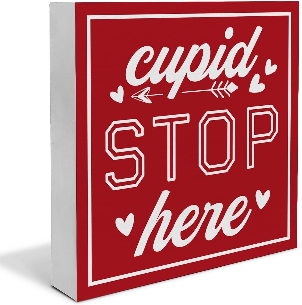 Wood Box Sign 5x5 Inch Romantic Valentines Day Decorations Valentines ...