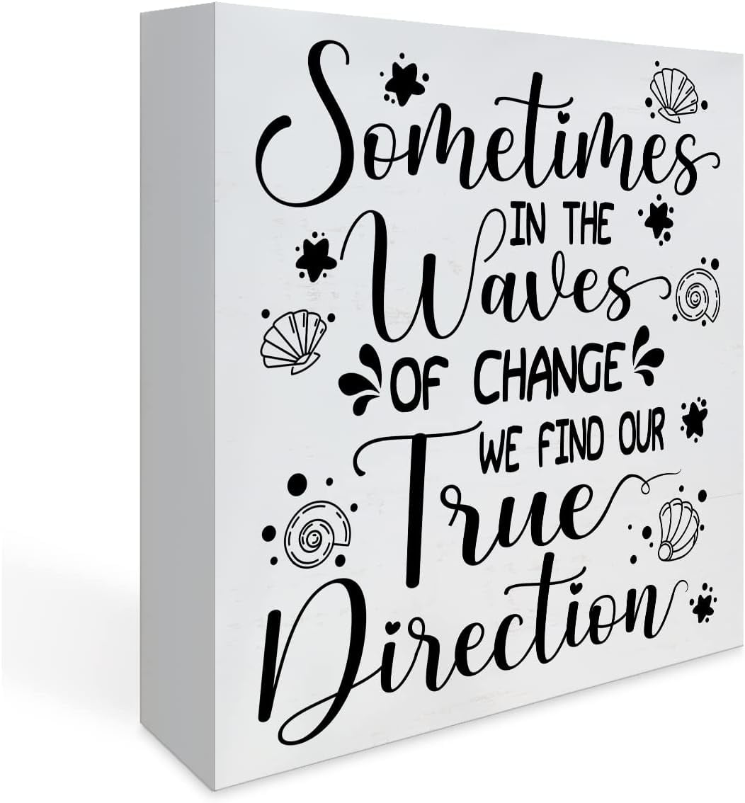 Wood Box Sign 5x5 Inch Rustic Sometimes In The Waves Wood Box Sign ...