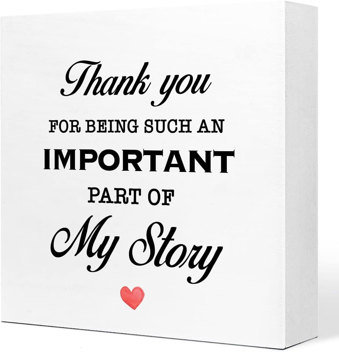 Wood Box Sign 5x5 Inch Thank You Wooden Plaque Thank You Appreciation ...