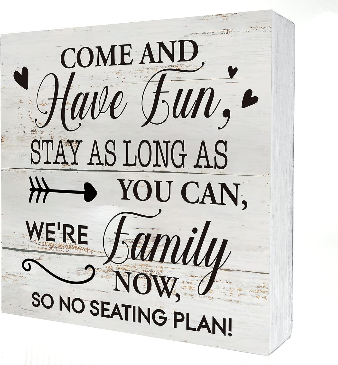 Wood Box Sign 5x5 Inch Wedding Seating Wooden Box Sign Desk Decor ...