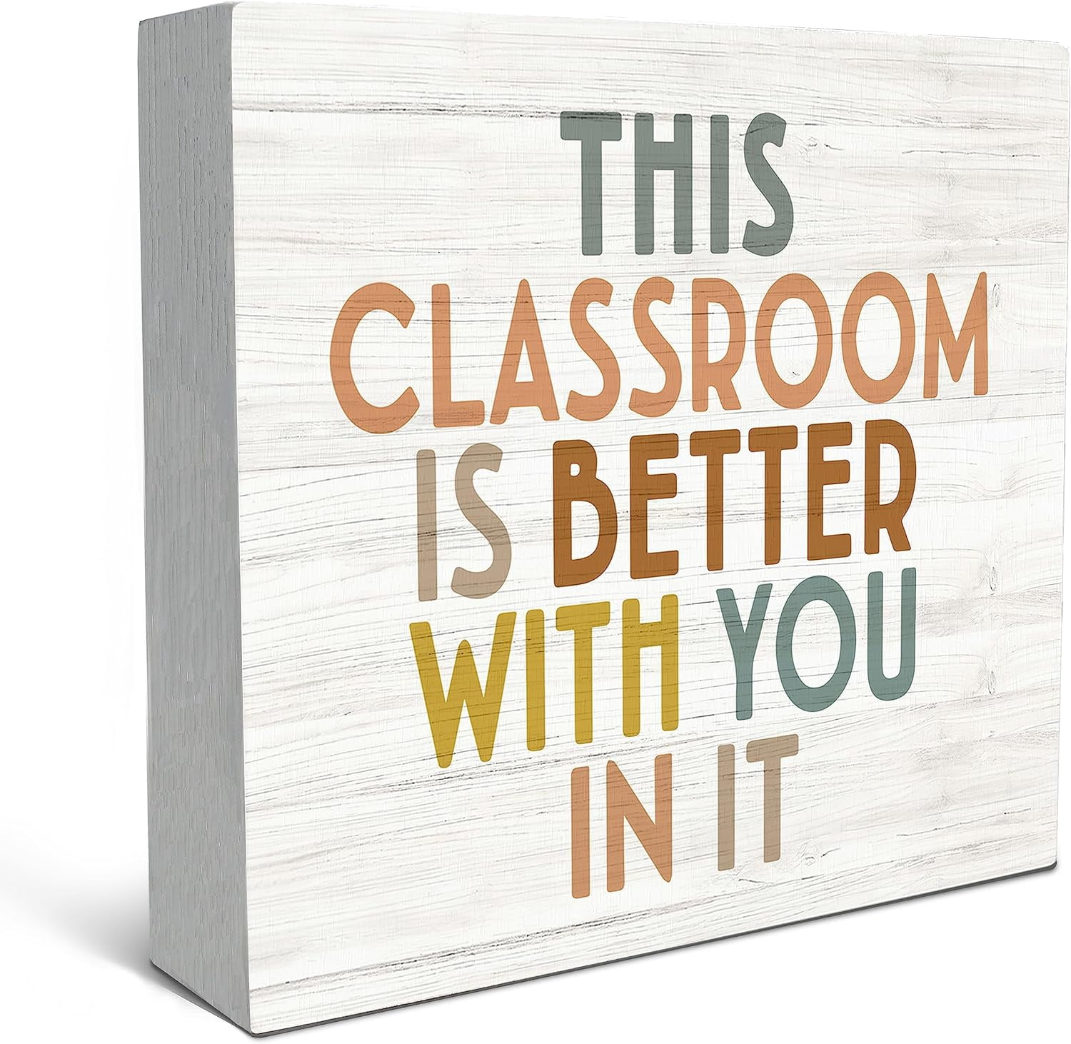 Wood Box Sign 5x5Inch Boho Classroom Decor This Classroom Is Better ...