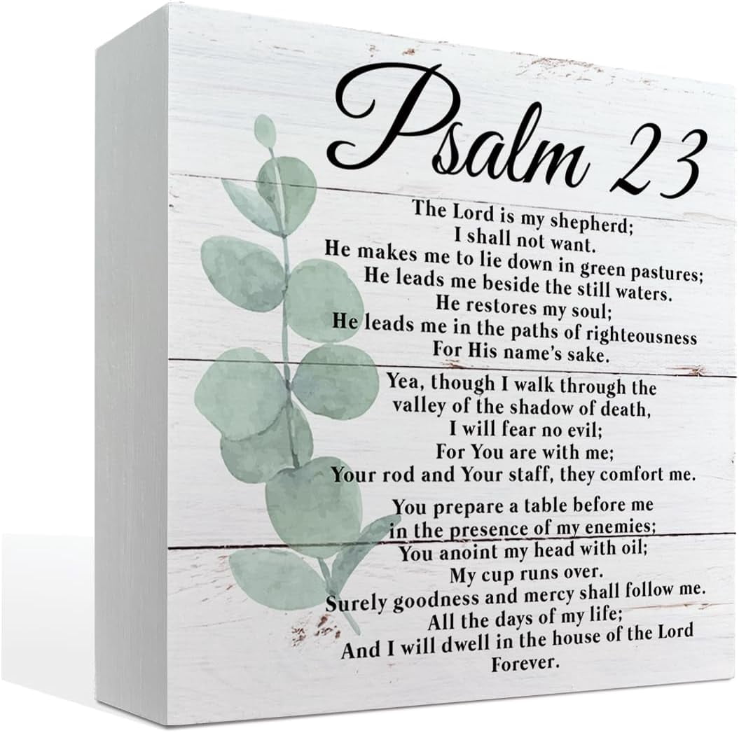 Wood Box Sign 5x5Inch Christian Decor Tabletop Decor Christian Sign ...