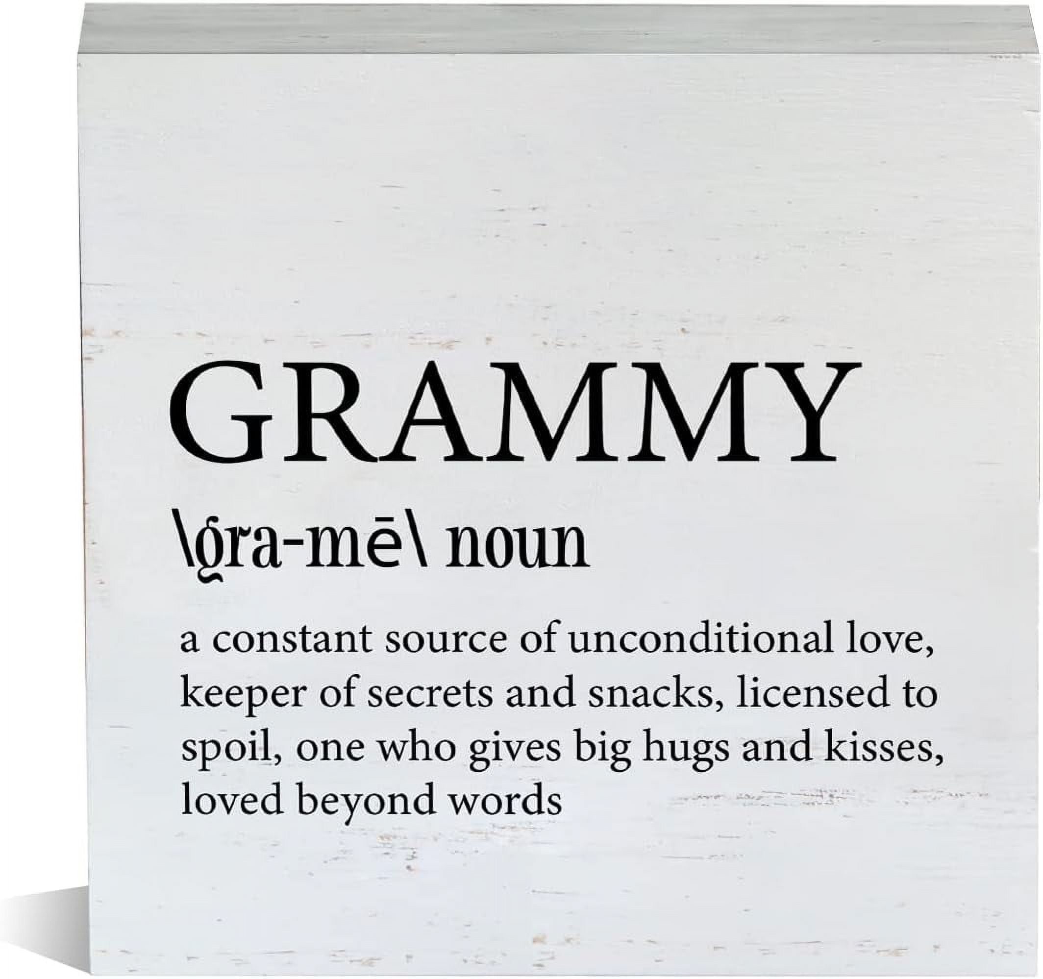 Wood Box Sign 5x5Inch Farmhouse Grammy Definition Wooden Box Sign ...