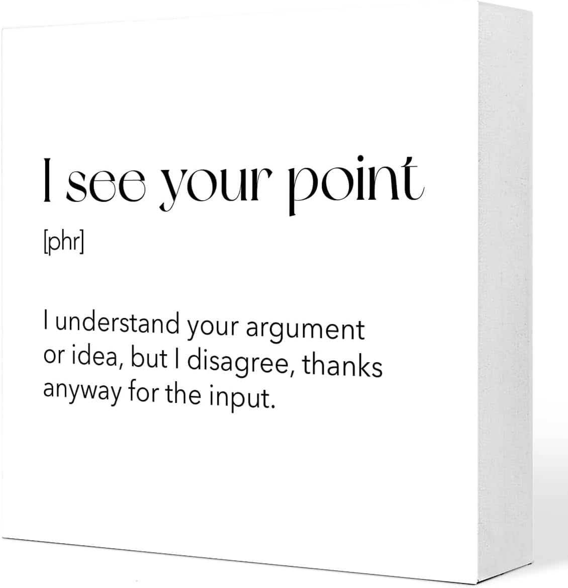 Wood Box Sign 5x5Inch Funny Office Wooden Box Sign Sarcastic Office ...