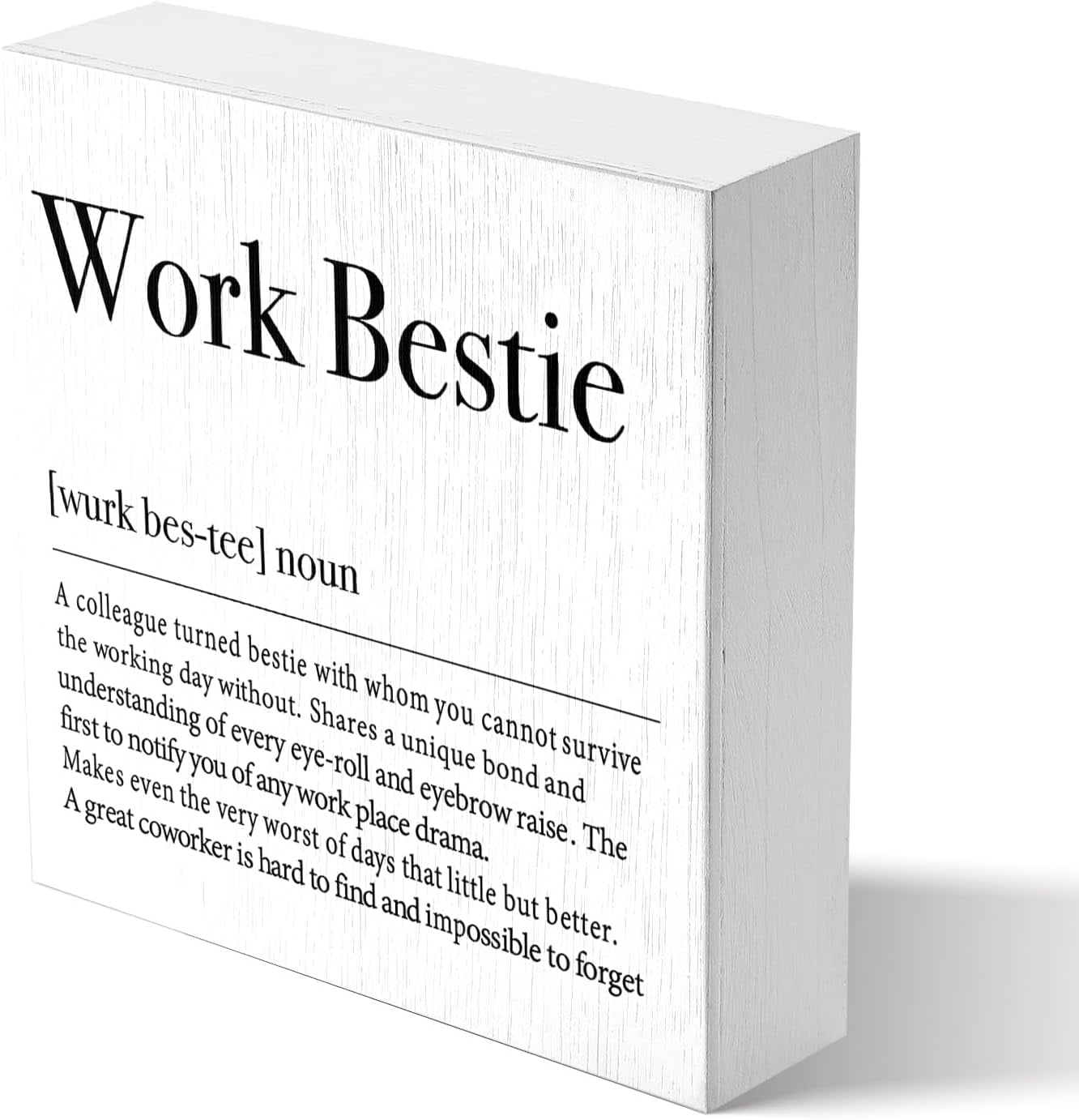 Wood Box Sign 5x5Inch Funny Work Bestie Definition Wooden Box Signs ...