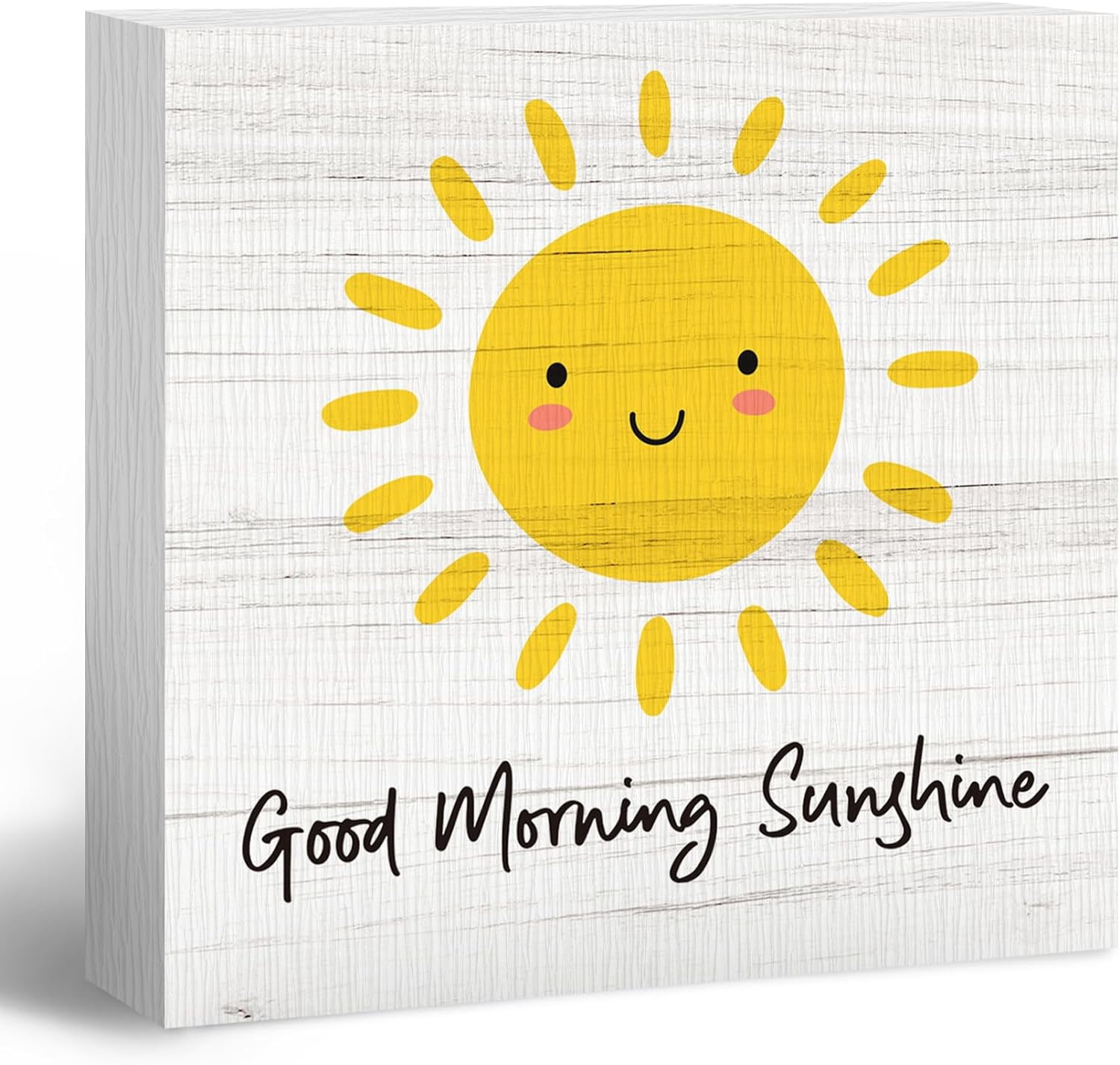 Wood Box Sign 5x5Inch Inspirational Sun Sunshine Wooden Box Sign ...