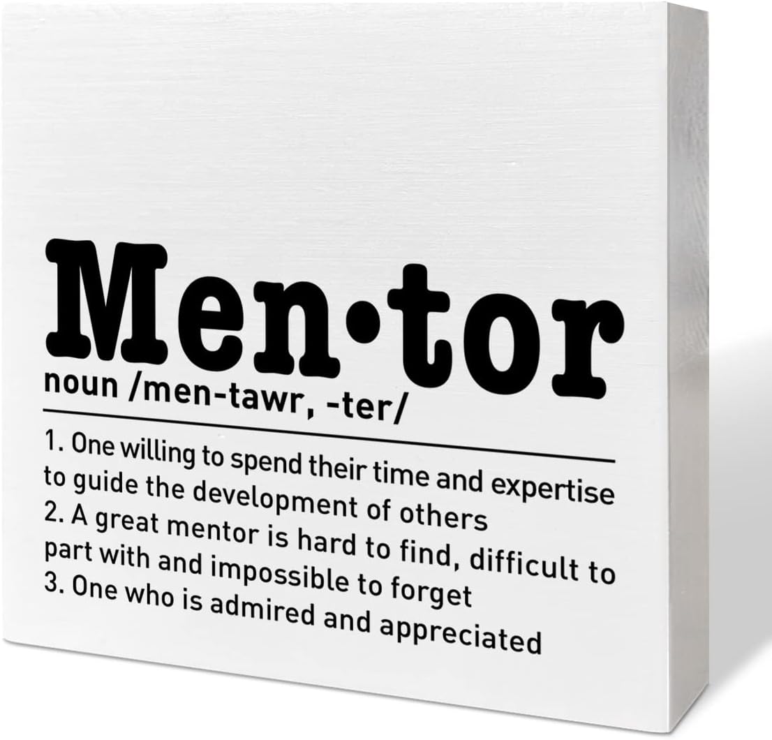 Wood Box Sign 5x5 Inch Mentor Thank You Appreciation Gifts For Mentor ...
