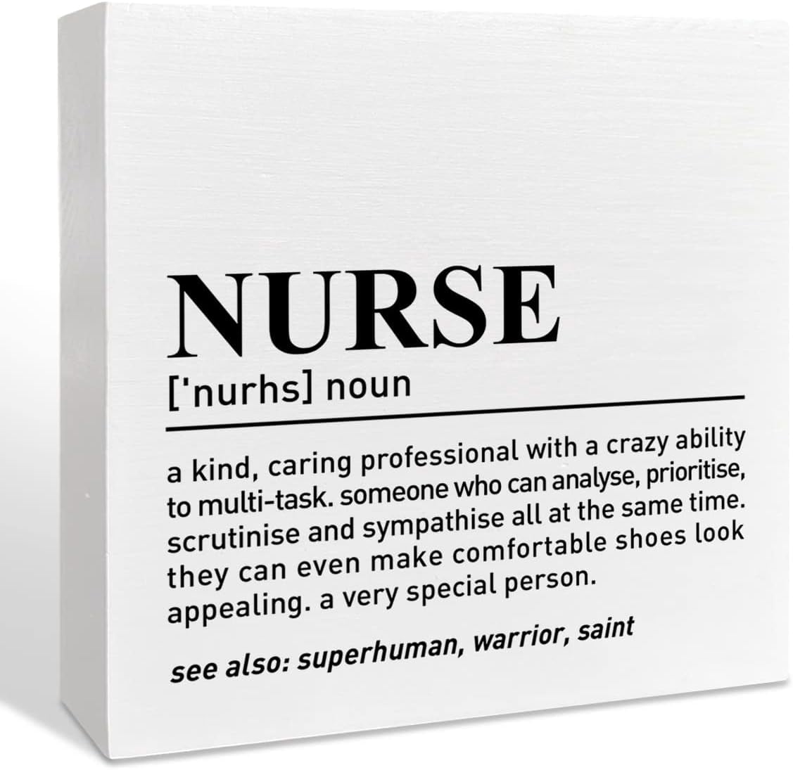 Wood Box Sign 5x5Inch Nurse Thank You Appreciation Gifts Nurse ...