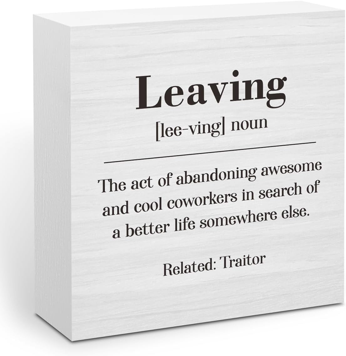 Wood Box Sign 5x5Inch Retirement Gifts Home Office Decor Wooden Box ...