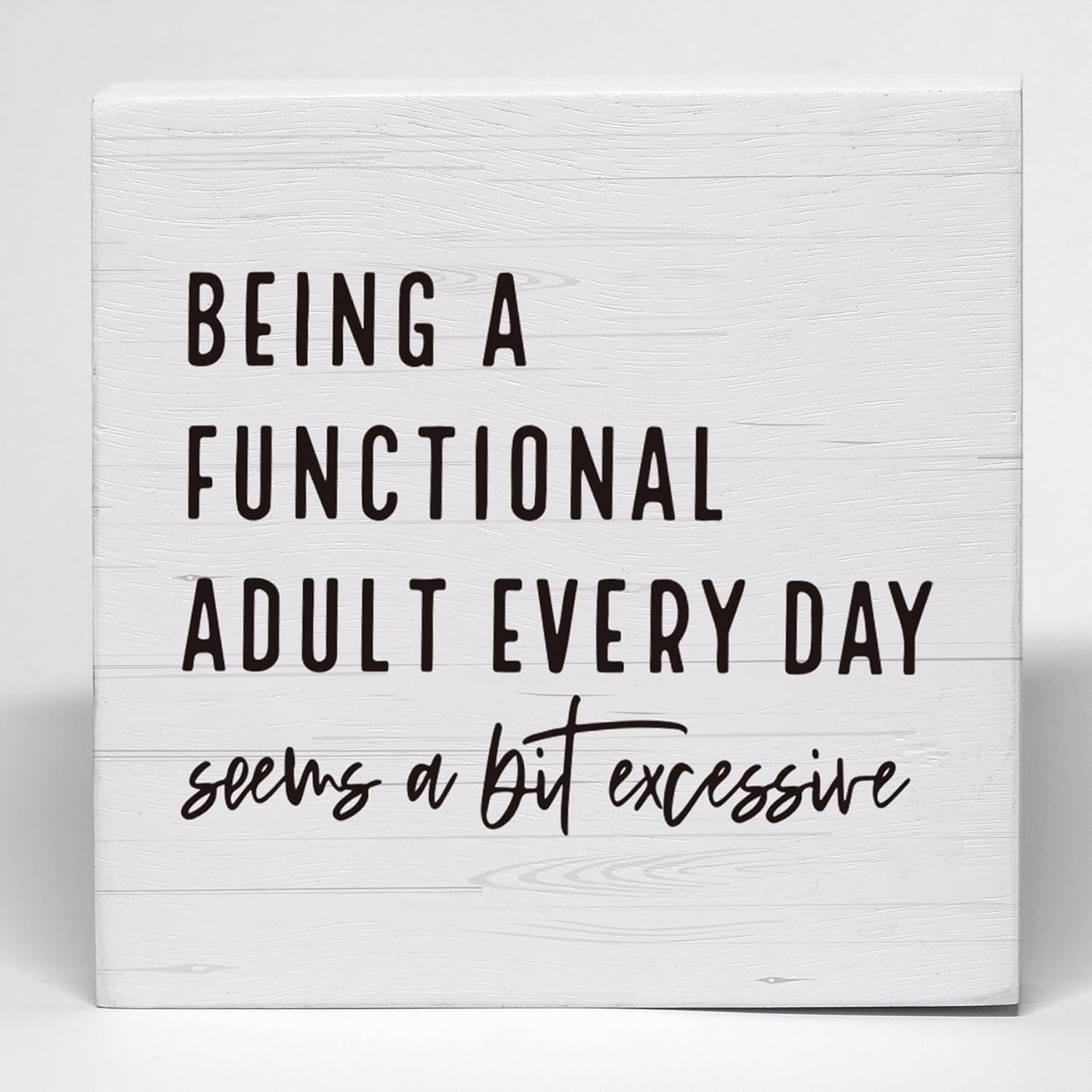 Wood Box Sign 5x5Inch Sarcastic Decor Funny Coworker Colleague Gifts ...