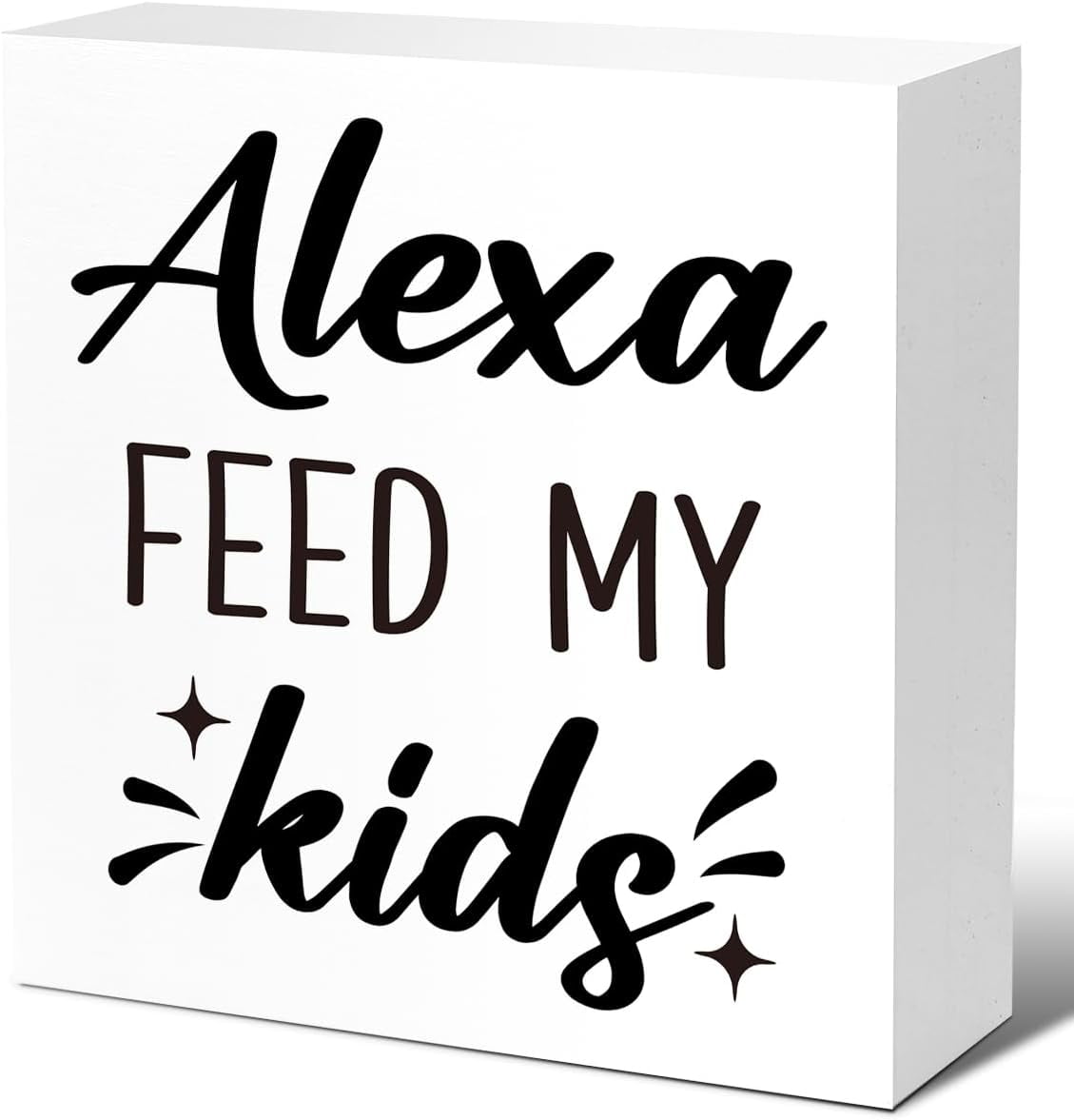 Wood Box Sign 7x7 Inch Alex A Feed My Kids Kitchen Wood Block Signs ...