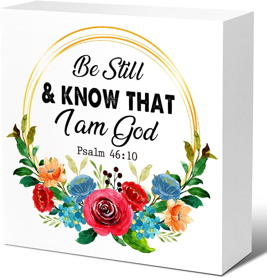 Wood Box Sign 7x7 Inch Be Still & Know That I Am God Wood Block Sign ...