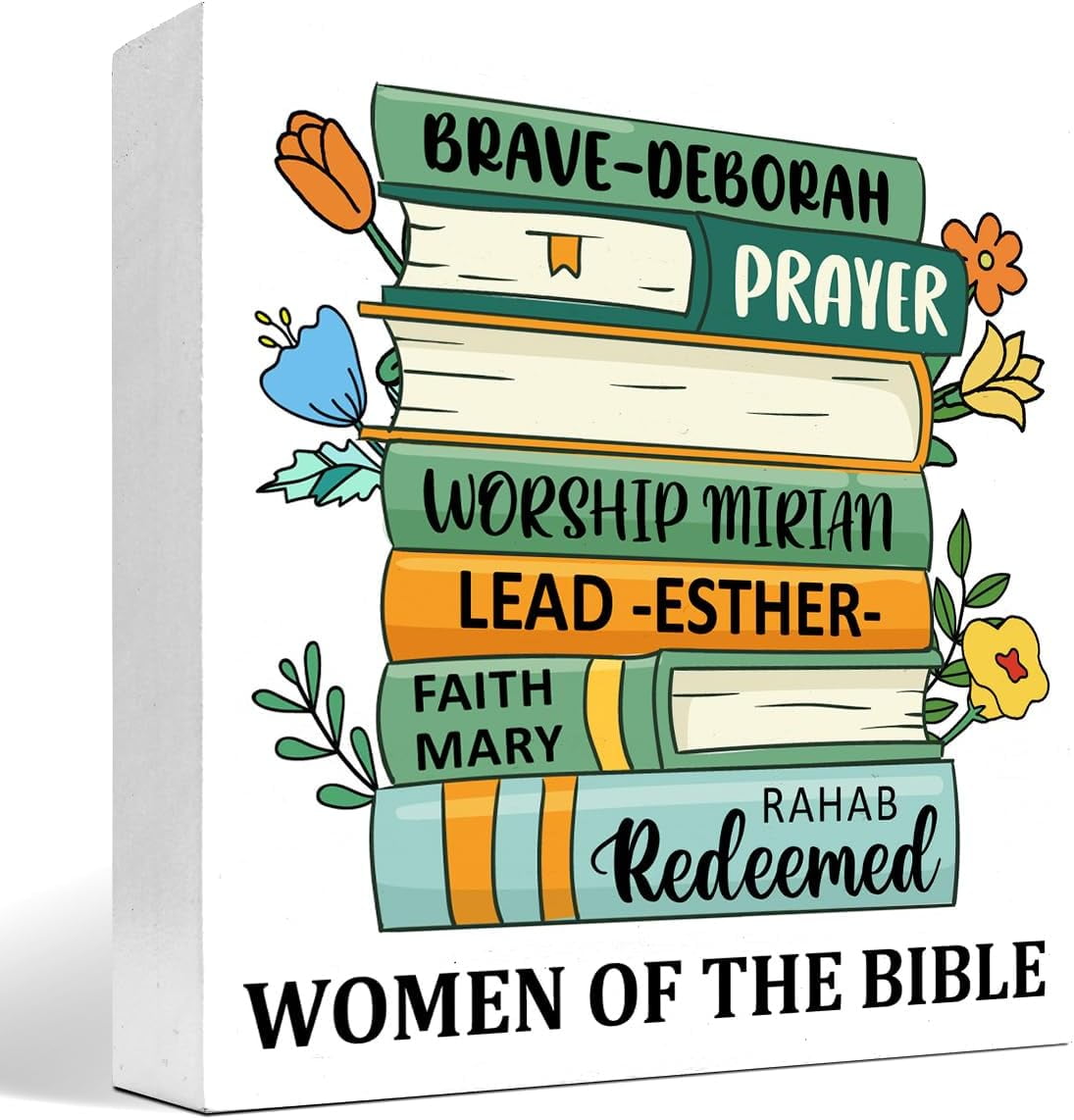 Wood Box Sign 7x7 Inch Bible Verse Wood Sign Desk Decor Brave Christian ...