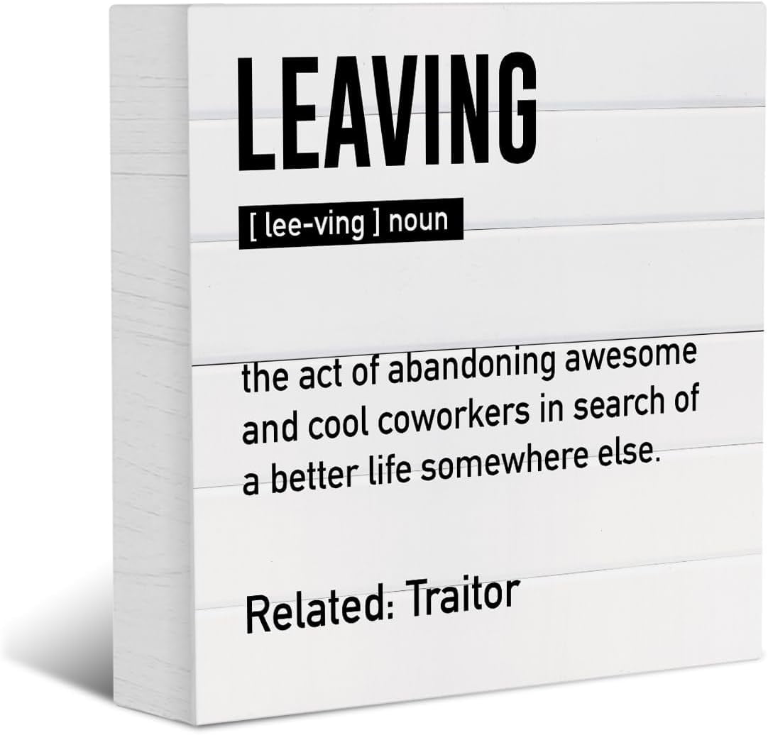 Wood Box Sign 7x7 Inch Decorative Wooden Box Sign Retirement Gifts ...