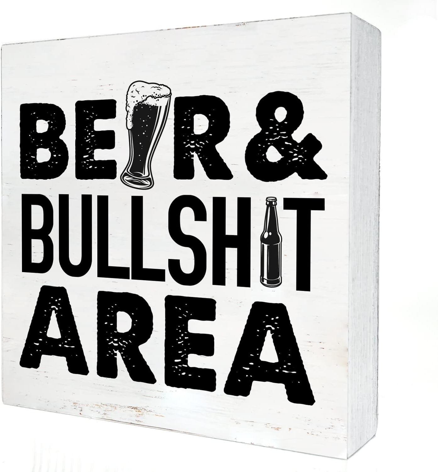 Wood Box Sign 7x7 Inch Kitchen Wooden Box Sign With Saying Desk Decor ...