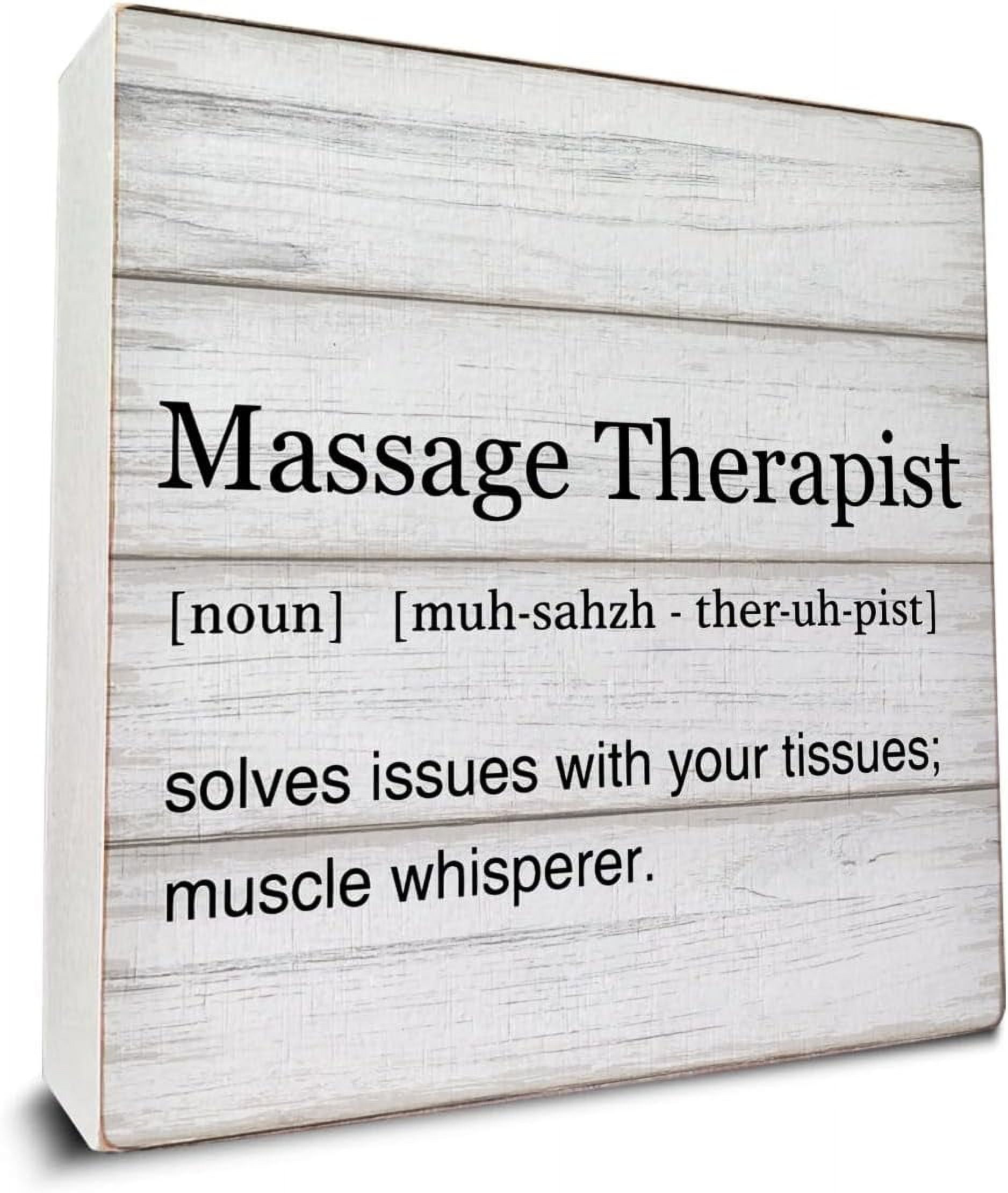 Wood Box Sign 7x7 Inch Massage Therapist Gift Massage Therapist ...