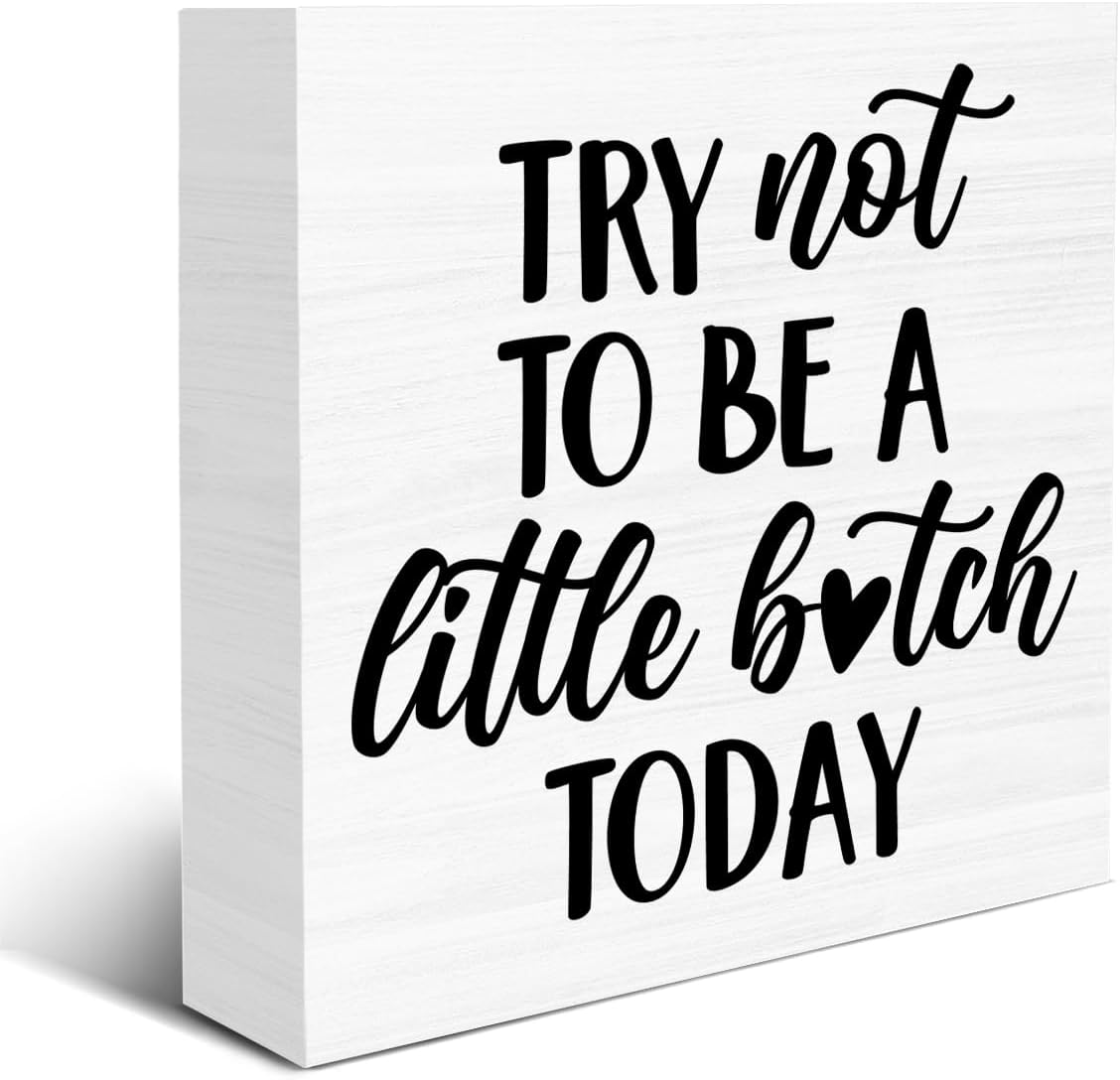 Wood Box Sign 7x7 Inch Motivational Mindset Quotes Wooden Box Sign ...