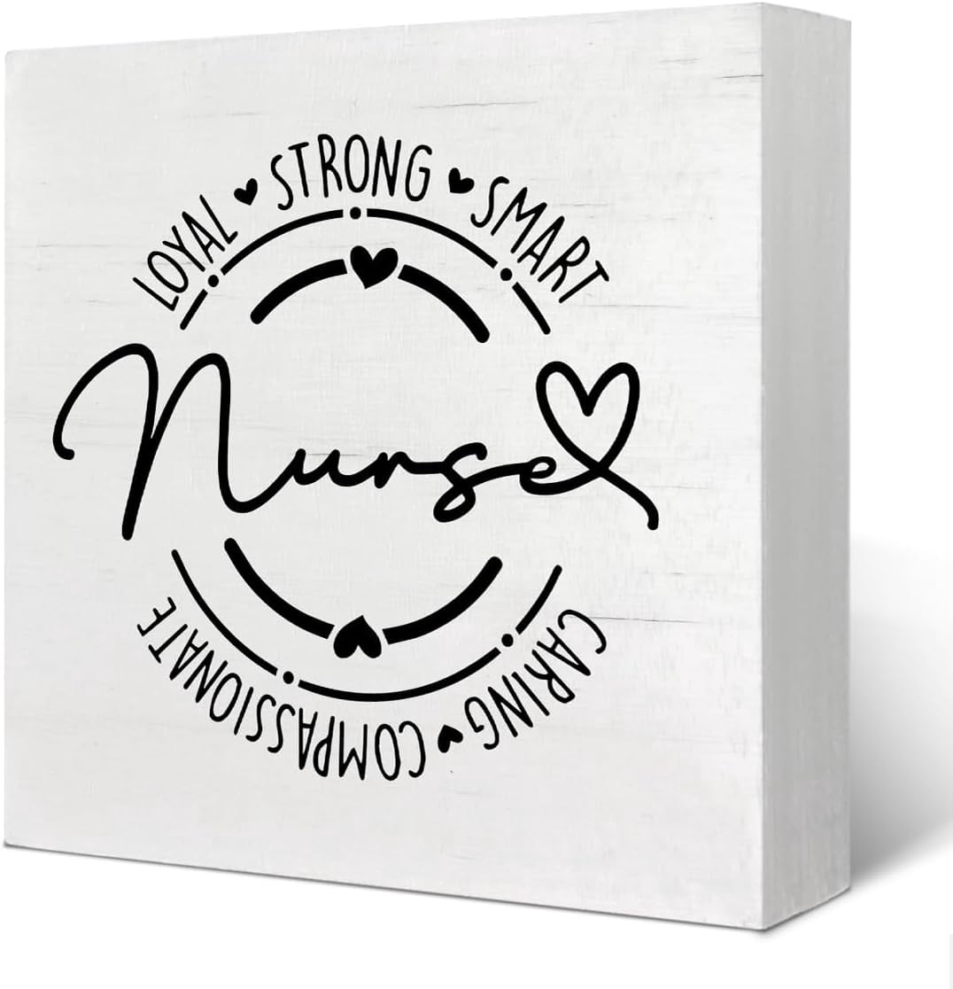Wood Box Sign 7x7 Inch Nurse Gifts For Women Nurse Office Decor Nurses ...