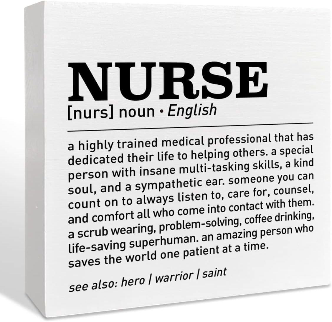 Wood Box Sign 7x7 Inch Nurse Thank You Appreciation Gifts Nurse ...