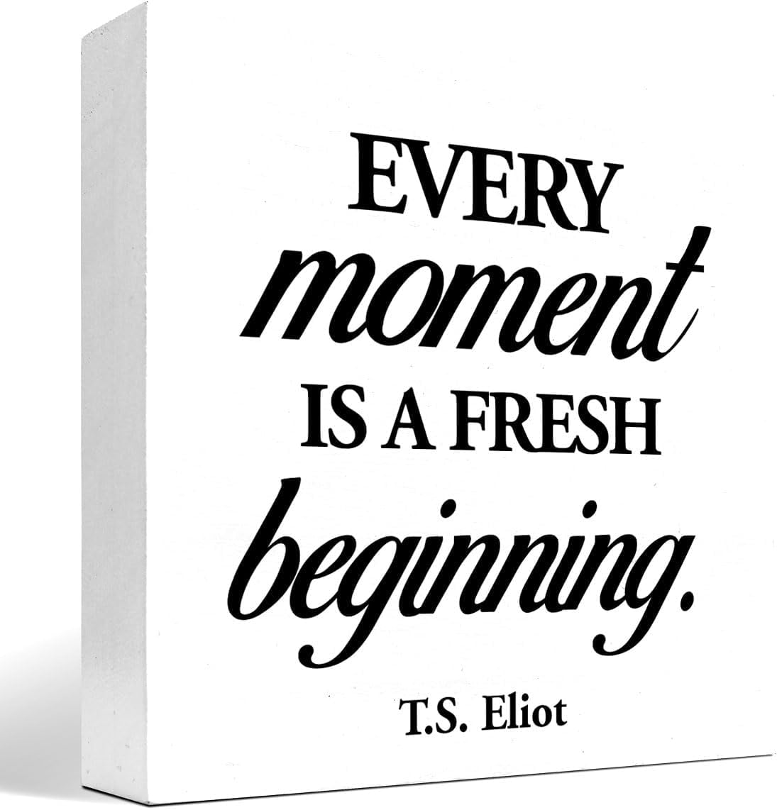 Wood Box Sign 7x7 Inch Positive Wood Box Sign Desk Decor Every Moment ...