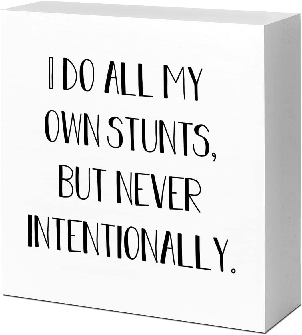 Wood Box Sign 7x7 Inch Satire And Irony For Fun Wood Block Signs I Do ...